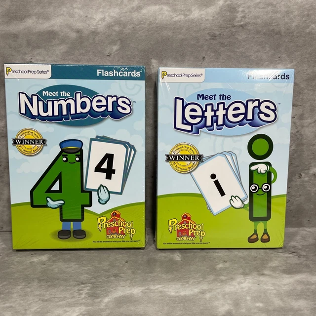 PRESCHOOL PREP SERIES Flashcards Lot of 4 Meet The Letters Numbers ...
