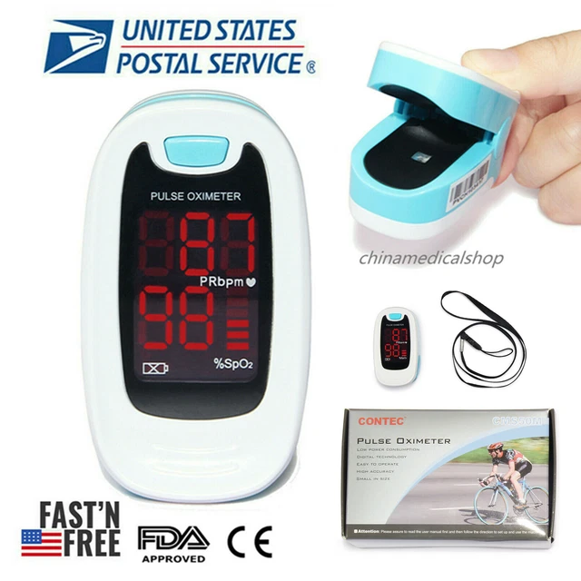 US SELLER FINGER Tip Pulse Oximeter SpO2 Heart Rate Monitor Blood ...