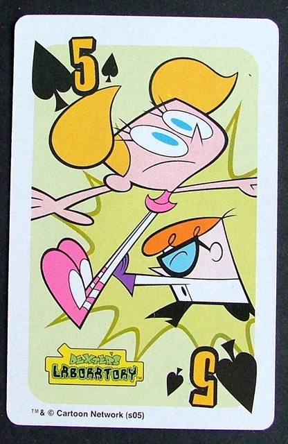 1 X PLAYING card single swap Cartoon Network Dexter’s Laboratory 5 of ...