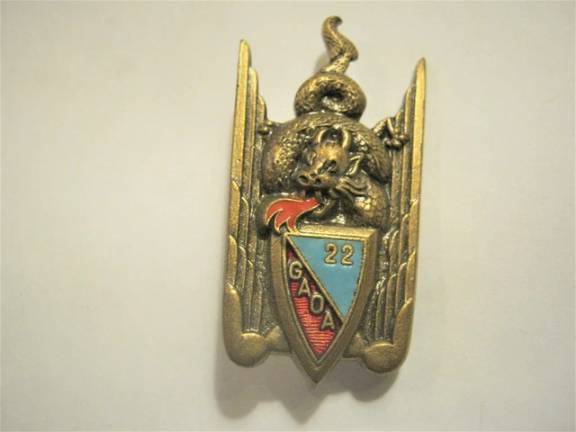 INSIGNE ARTILLERIE 22° GAOA (Groupe Aérien d’Observation d’Artillerie) FIA EUR 8,50 - PicClick FR