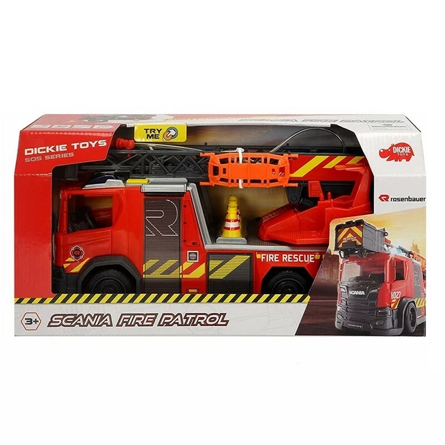 DICKIE TOYS SCANIA Fire Patrol - truck Firefighters EUR 52,80 - PicClick FR