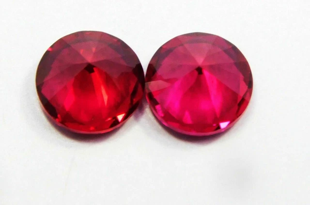 NATURAL RUBÍ ROJO 6MM Redondo Certificado Joyería Uso Piedra Preciosa ...