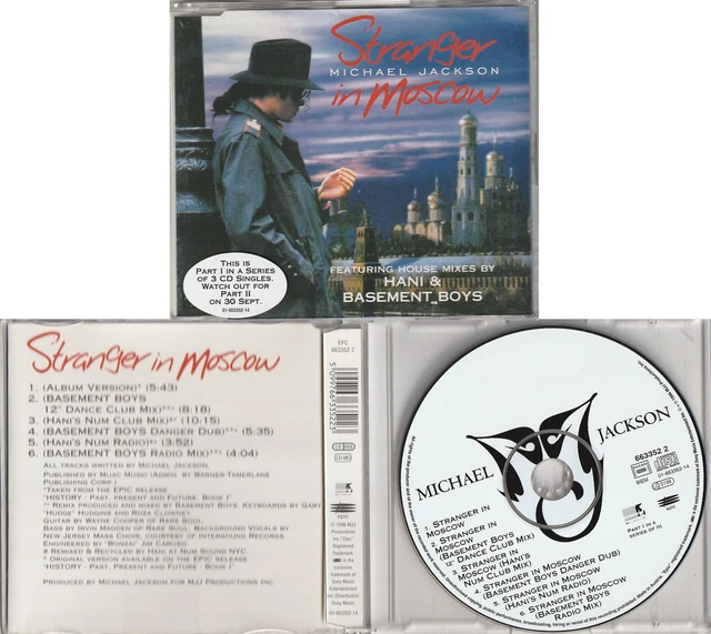 MICHAEL JACKSON STRANGER IN MOSCOW 6633522 Part #1 Maxi CD Single 1996 ...