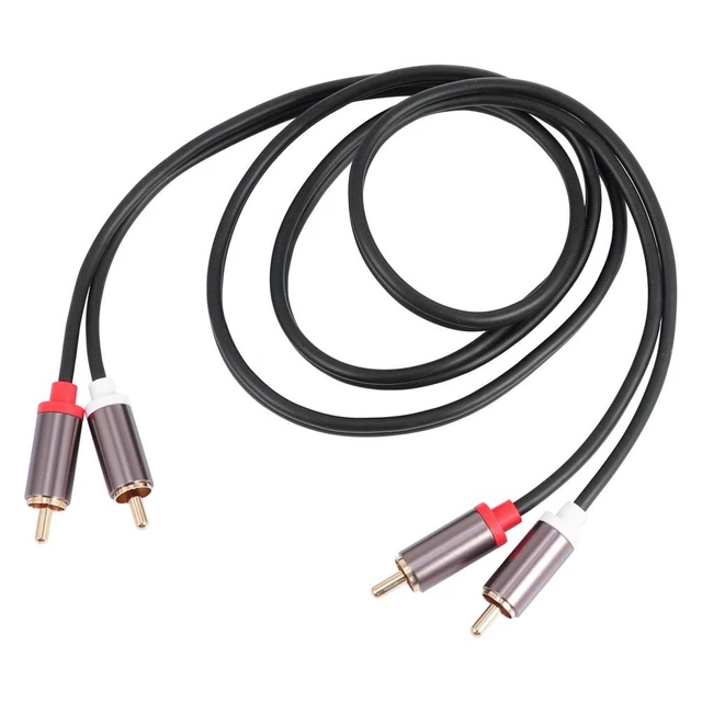 1 M 2 Cinch zu 2 Cinch Kabel Stecker zu Stecker Adapterkabel Cinch ...