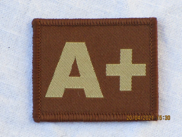 A+ (POSITIF) BLOOD Group Patch, Unité Id Patch,Fermeture Adhésive ...