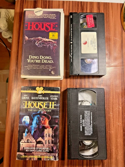 HOUSE VHS LOT 1 2 II The Second Story Horror Sci-Fi 1986 1987 Movie 80 ...