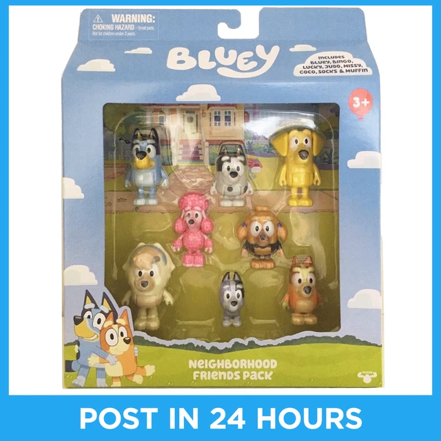BLUEY NEIGHBORHOOD FRIENDS ~ 8 Figure Pack ~ Bingo Lucky Judo Missy ...