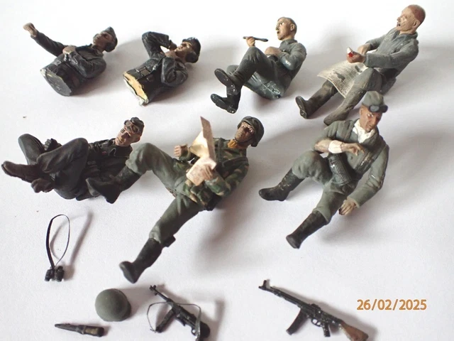 1:35 WAFFEN SS Panzer Besatzung Deutsche Wehrmacht 7 Landser bemalt EUR ...