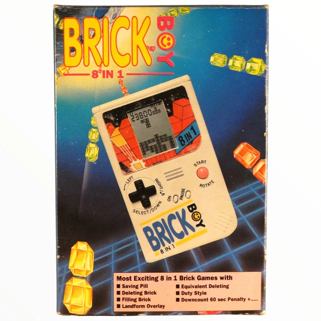 BRICK BOY 8 in 1 in OVP Vintage Retro Konsole Handheld Videospiele ...