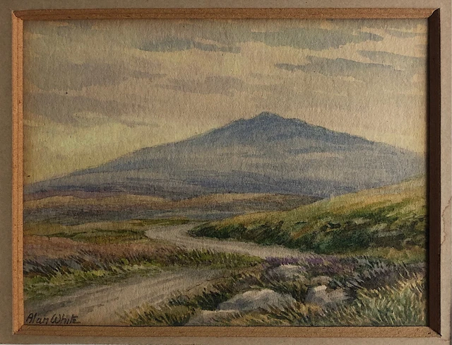 ANTIQUE PAINTING WATERCOLOUR Rippon Tor Dartmoor English early 20th ...