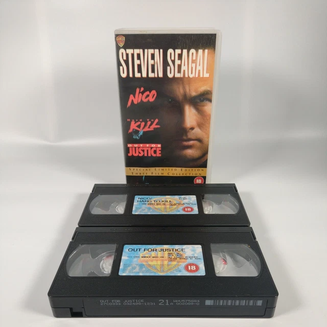 Steven Seagal Triple Pack 2 Vhs Tape Nico Hard To Kill Out For Justice £697 Picclick Uk