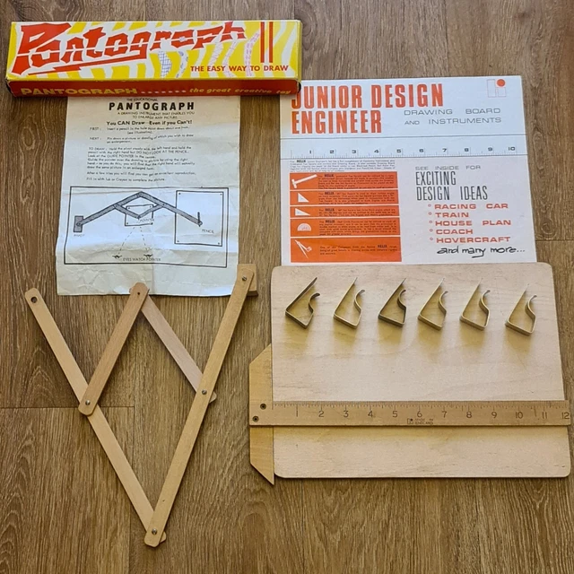 PANTOGRAPH THE EASY Way To Draw & Junior Design Engineer Board 1970's £ ...