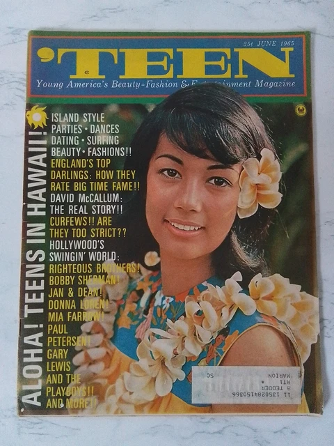 TEEN MAGAZINE JUNE 1965 Vintage Teen Hawaii Photos Summer Beauty ...