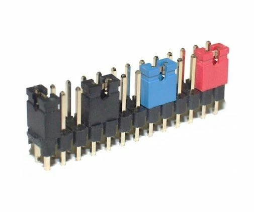 50 STÜCK JUMPER RM 2,54mm Kurzschluss Stecker offene Bauweise schwarz ...