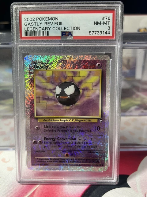POKEMON LEGENDARY COLLECTION Reverse Holo Gastly #76/110 PSA 8 NM-MT ...