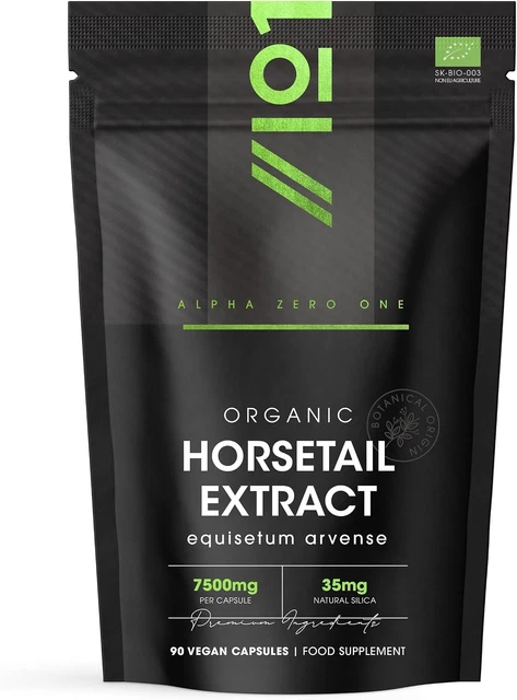 ORGANIC HORSETAIL EXTRACT 7500mg – 7% Silicia from High Strength 15:1 ...