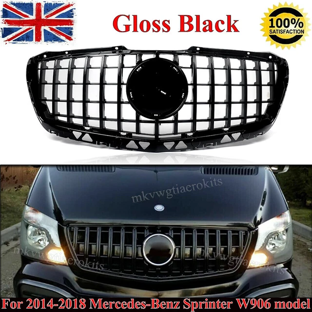 GLOSS BLACK GT R Style Front Bumper Grille For 14-18 Mercedes-Benz Sprinter W906 £112.98 ...