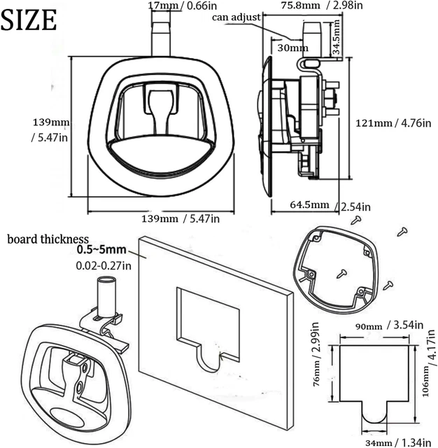 TRUCK TOOL BOX Latch Replacement, Whale Tail Motorhome Toolbox Locks ...