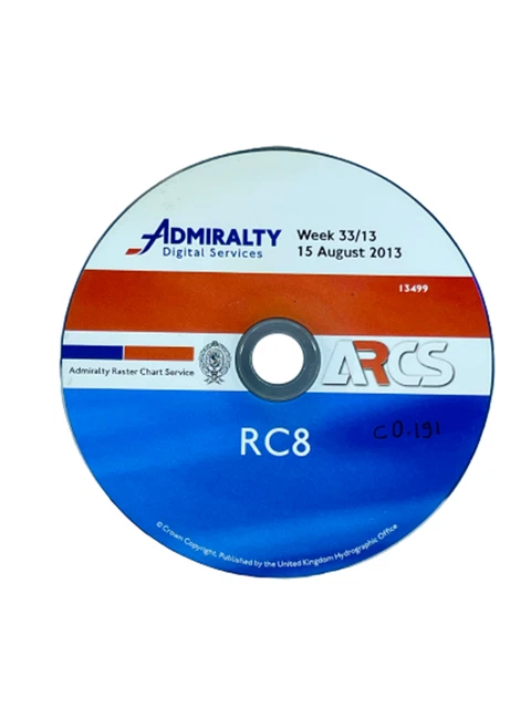 ADMIRALTY ARCS RC 8 Raster Chart Digital Official Maritime 33/13 13499 ...