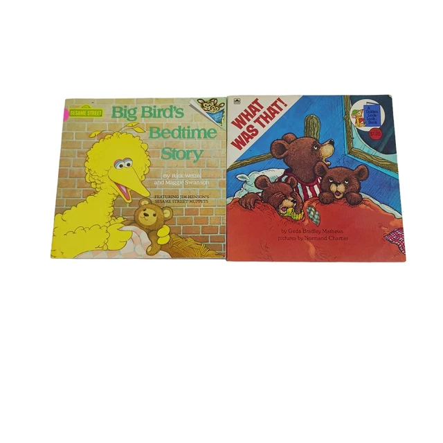 BIG BIRDS BEDTIME Sesame Street 1987 What Was That 1975 set of 2 ...