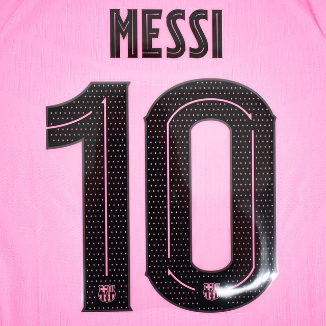 ORIGINAL PLAYER ISSUE 2020-21 Barcelona Third Name Number Set #10 MESSI ...