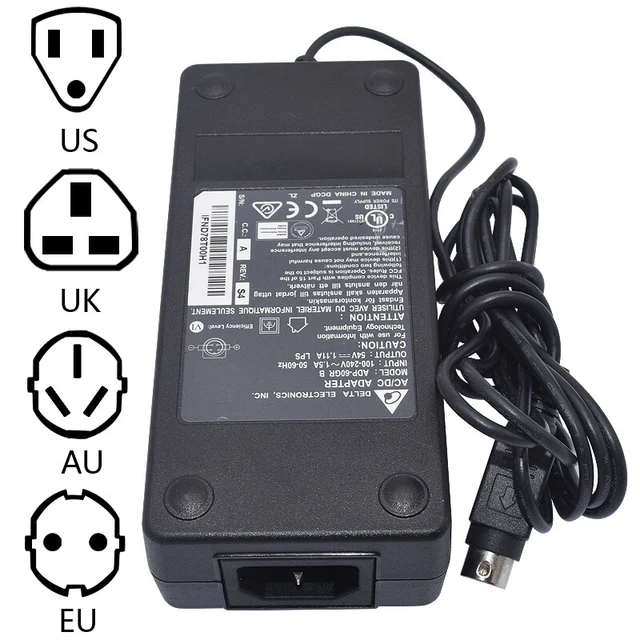 DELTA ADP-60GR B 4-PINS Power Supply AC Adapter Charger 60W 54V 1.11A ...