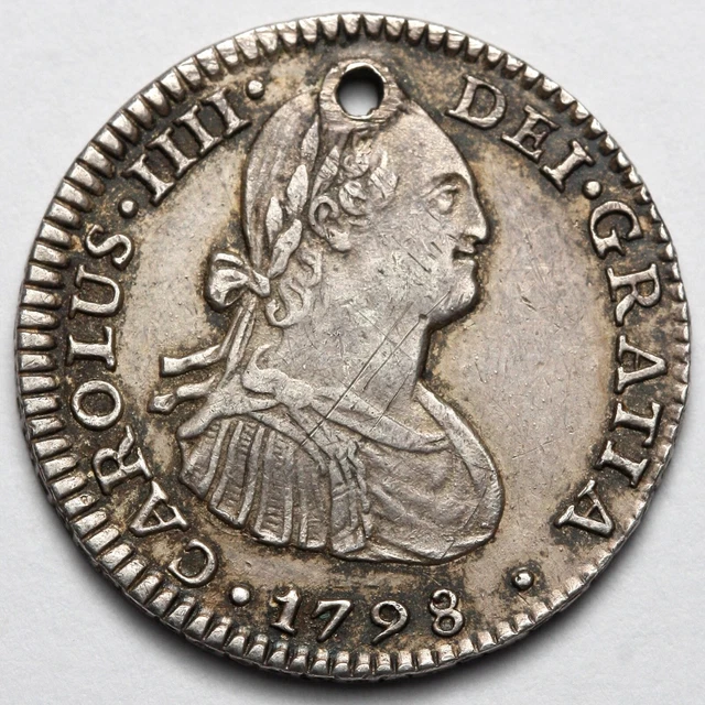 1798 FM KING Charles Iiii Iv Mexico City Silver One 1 Real Coin EUR 14 ...