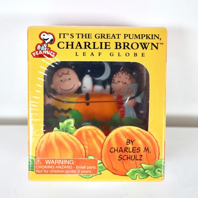 PEANUTS ITS THE Great Pumpkin Charlie Brown Mini Leaf Globe and Sticker ...