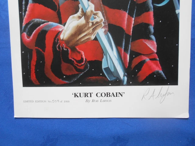 KURT COBAIN - ROB LARSON LIMITED EDITION PRINT - No 508 of 1000 ...