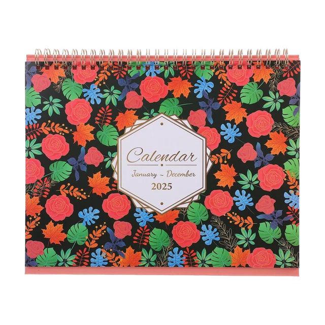 DESKTOP CALENDAR 2025 English Desk Calendar Flipping Countertop ...