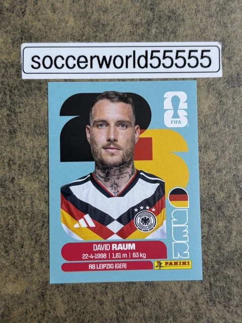 PANINI FIFA WORLD CUP 2026 - Sticker Nr. GER 4 - DAVID RAUM EUR 1,50 ...