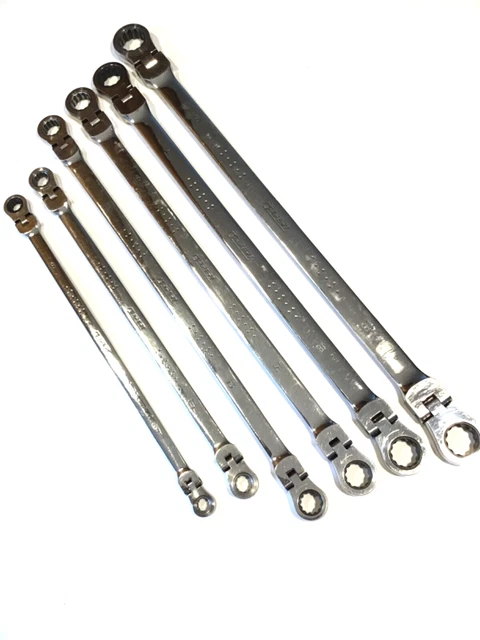 MAC TOOL EXPERT 6Pc Metric Long Flex Head Ratchet Wrench Set W/Foam ...