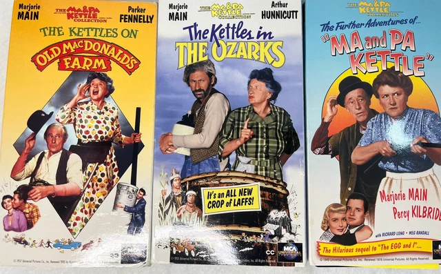 MA PA KETTLE Vhs Lot 3 In the Ozarks Further Adventures Old Mcdonalds ...