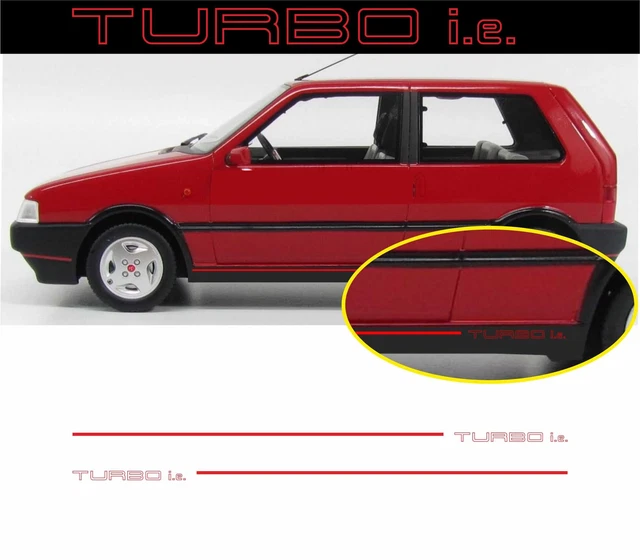 UNO TURBO I.E. fiat adesivi laterali dx e sx EUR 38,00 - PicClick IT