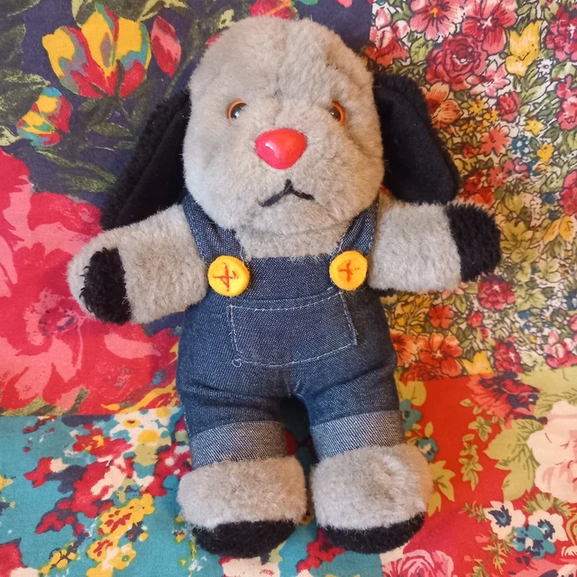SOOTY SHOW 9& Vintage Sweep Soft Toy Plush Beanie With Squeak Dog Titan ...