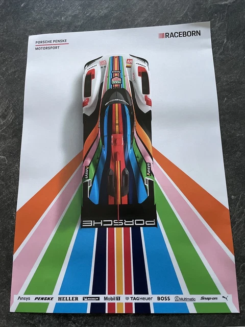 Poster Affiche Porsche 963 Original 24 Heures Du Mans 2023 30x42cm