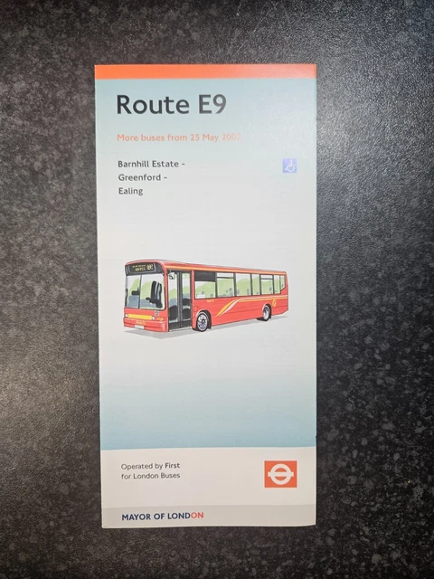 LONDON TRANSPORT TIMETABLE Leaflet London Buses First F1X15 £3.50 ...