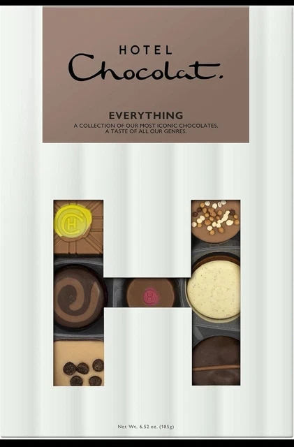 HOTEL CHOCOLAT EVERYTHING H-box 14 Milk White And Dark Chocolates 185g ...