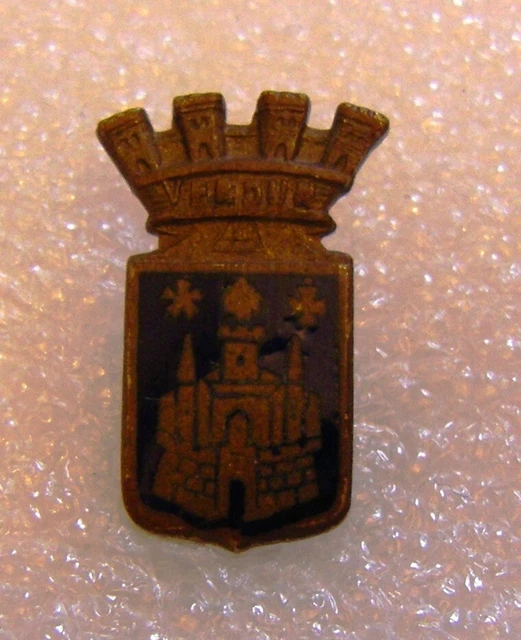 BROCHE ANCIENNE BLASON Verdun Coat Of Arms Armoirie Heraldique Pin EUR ...
