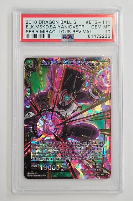 DRAGON BALL SUPER DBS Noir Masqué Saiyan, The Devastator BT5-111 SR PSA 10 EUR 49,20 - PicClick FR