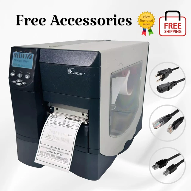 GETESTET ZEBRA RZ400 Rfid Thermal Transfer Label Drucker USB Serie ...