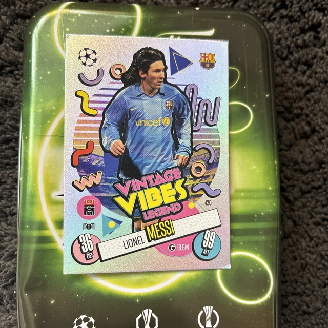 TOPPS MATCH ATTAX 2024/25 2025 Lionel Messi Barcelona Vintage Vibes ...