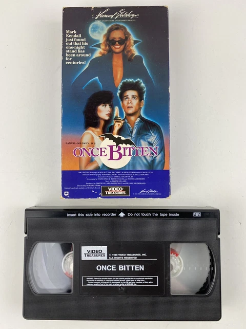 VHS ONCE BITTEN 1989 Jim Carey, Lauren Hutton, trésors vidéo EUR 16,86 ...