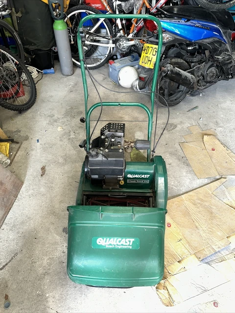 QUALCAST CLASSIC 35S Petrol Lawnmower good working order 14" cut £104. ...