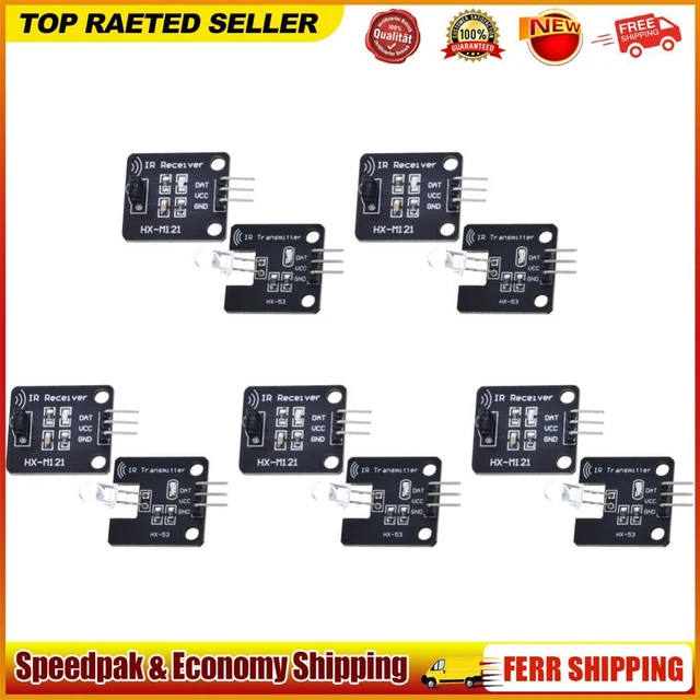 KIT MODULO SENSORE trasmettitore e ricevitore digitale 38 kHz IR per Arduino EUR 6,33 - PicClick IT