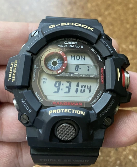 CASIO G-SHOCK GW9400-1 Rangeman Military Black Triple Sensor Atomic ...