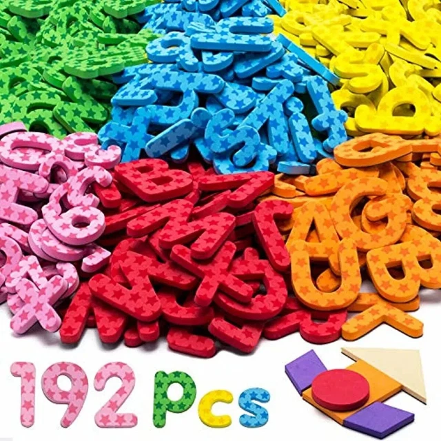 MAGNETIC LETTERS NUMBERS Alphabet Fridge Magnets Plastic ABC 192 ...
