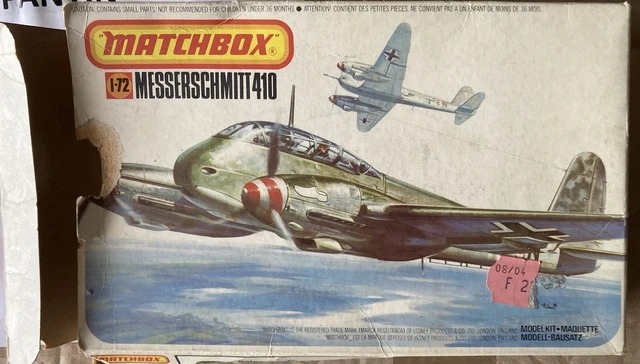MESSERSCHMITT ME 410 Matchbox 1/72 rare, kit neuf, boite usagée EUR 16 ...