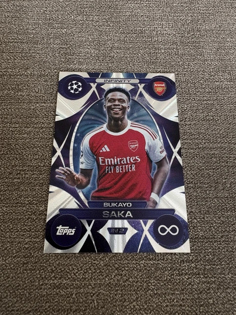 TOPPS MATCH ATTAX 2025/2026 Bukayo Saka Infinity Card # IN2 £5.95 ...