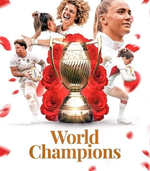 ENGLAND WOMEN RUGBY Red Roses: World Champions 2025 photograph - 8" x ...